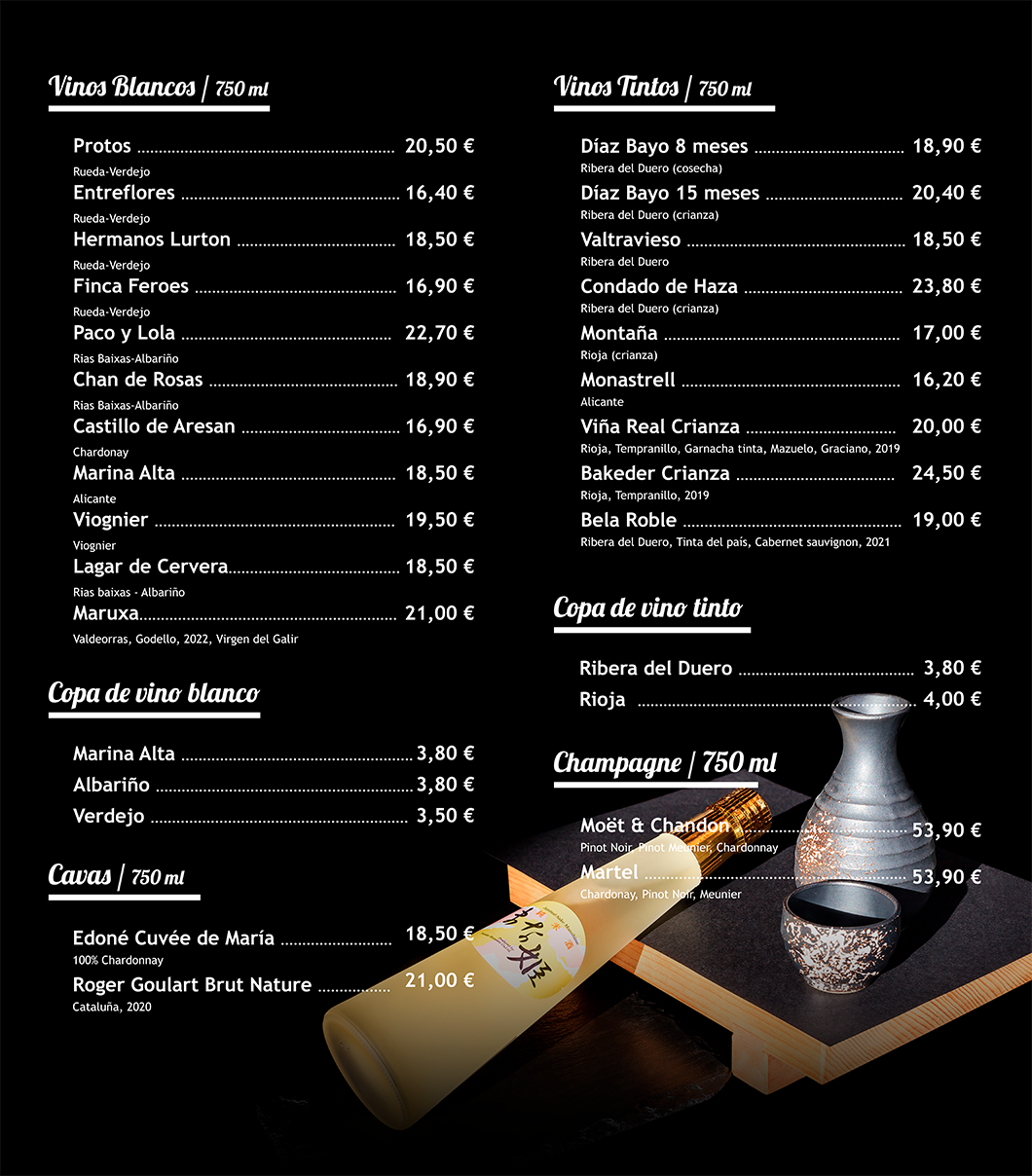 Carta de Bebidas - Kimoshi | 🍥🍣🍱🥢 | Entrega a domicilio y para llevar ...